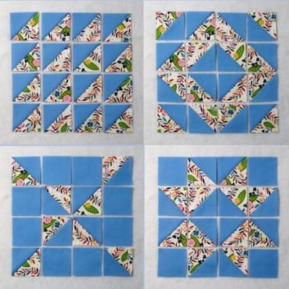 Easy Half Square Triangle Quilt Block Patterns - Creative.craftsforlove.com
