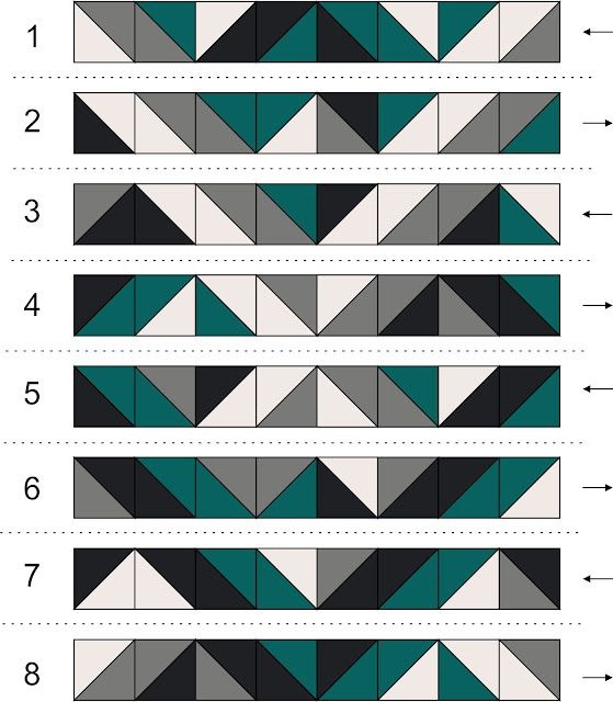 3D Dimensional Quilt Using Half Square Triangles Pattern - Creative ...