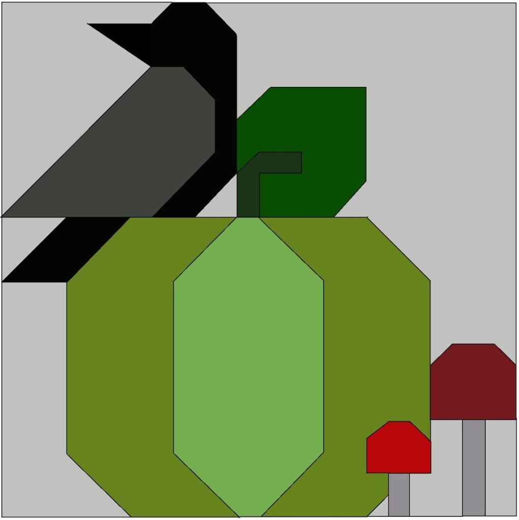 Pumpkin Crow Print Fall Mini - Quilt Pattern - Creative.craftsforlove.com