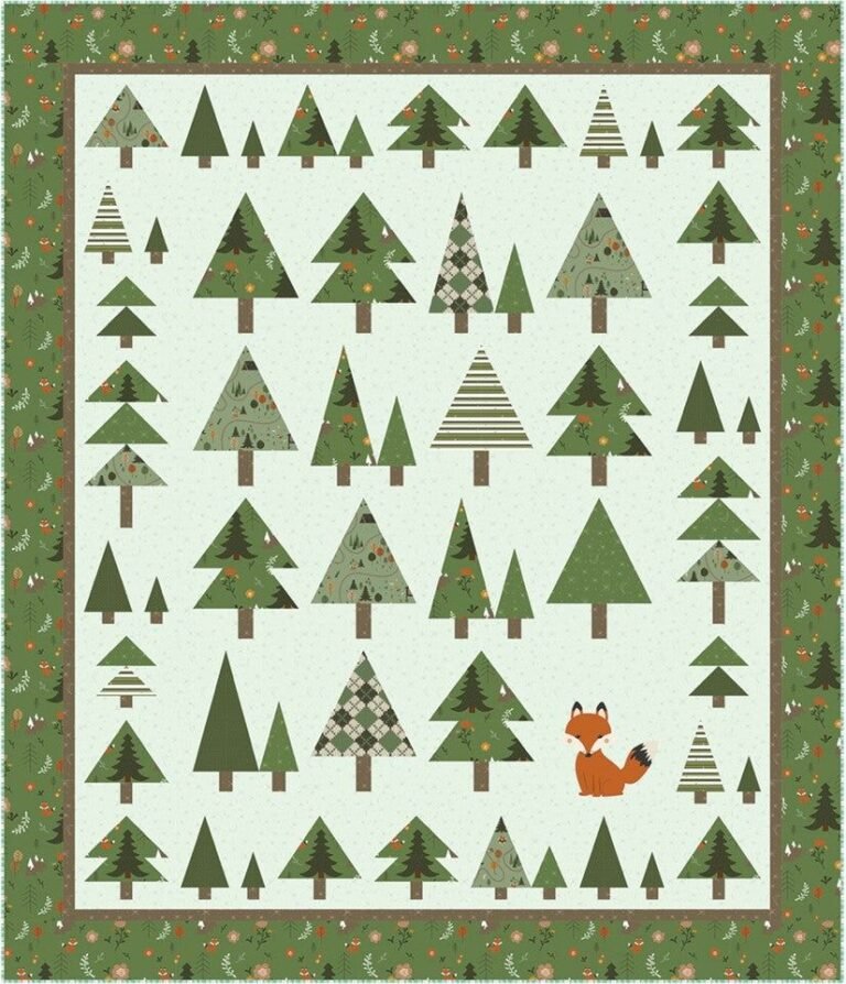 Patchwork Forest Tree Block - Creative.craftsforlove.com