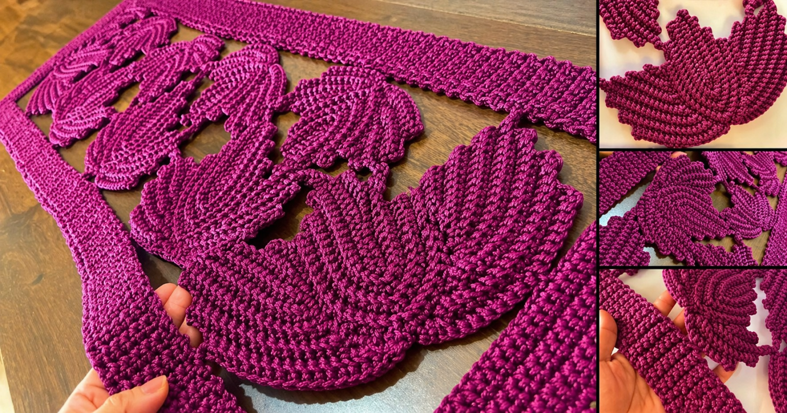 Crocheted Table Runner - Pattern - Creative.craftsforlove.com